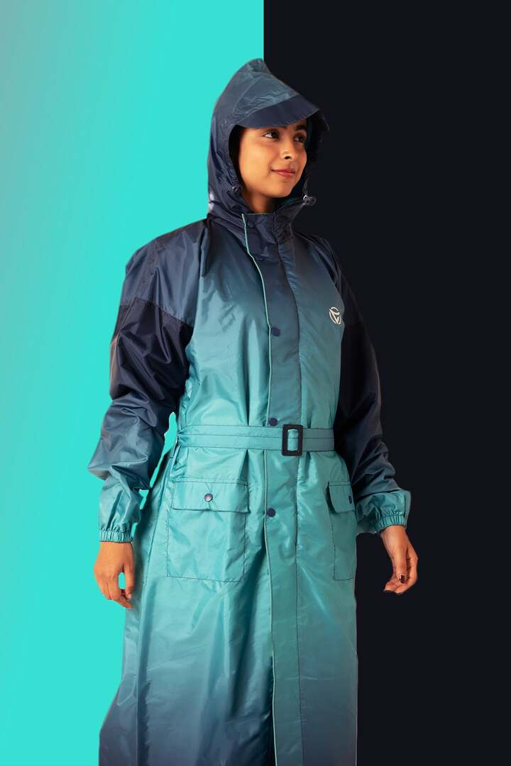 Ladies Raincoat – Gradient Print - Varsha Rainwear